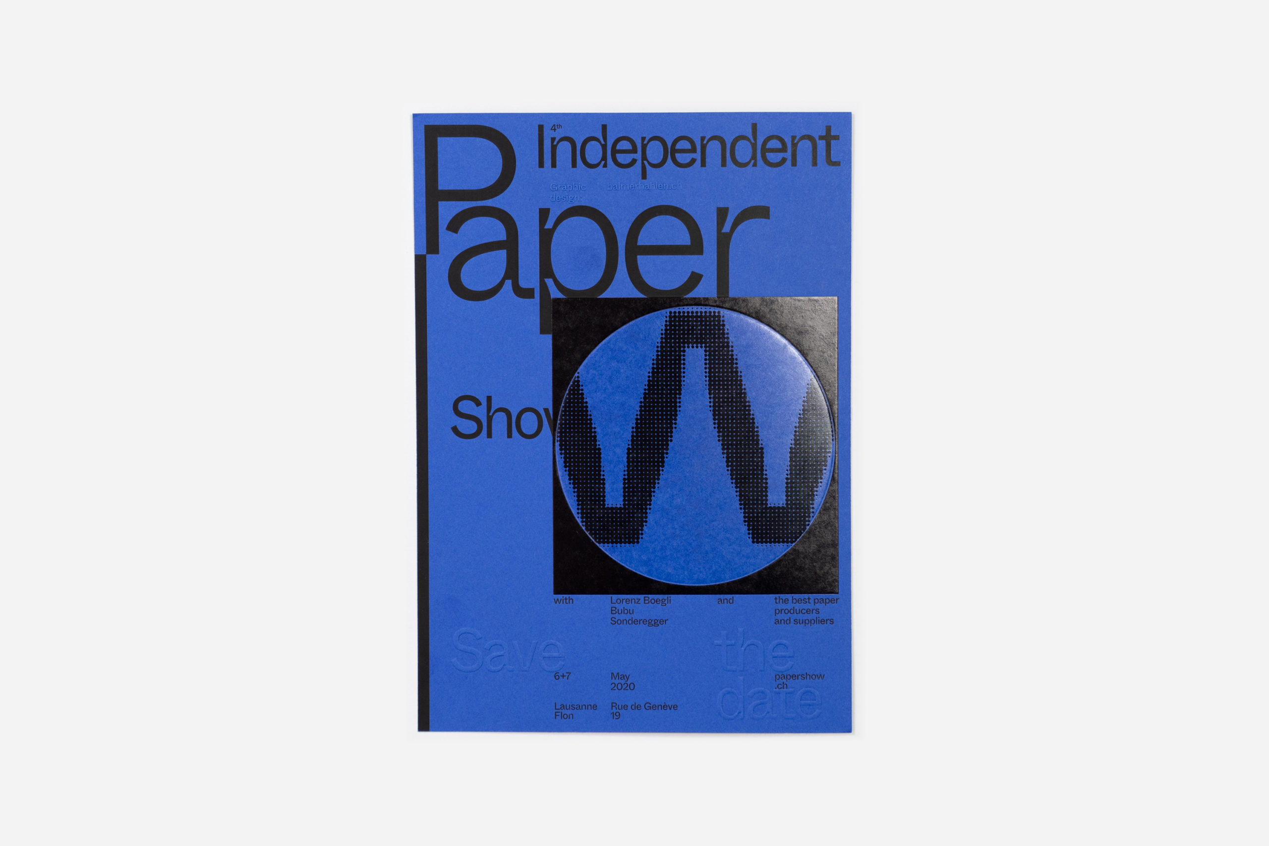 Independent Paper Show 2020Save the date - Balmer Hählen